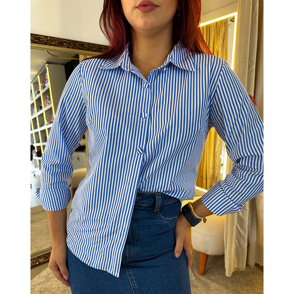 Camisete Listrada Azul – Inovar Forever