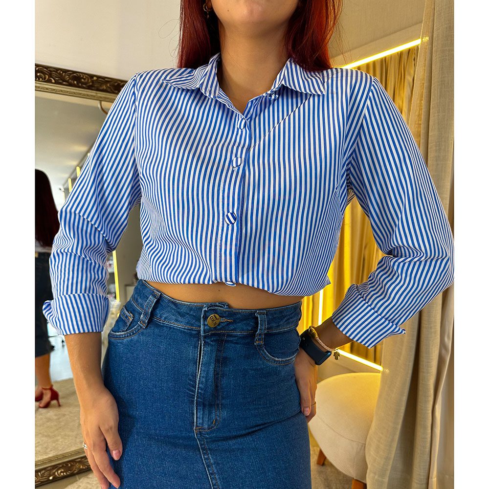 Camisete Listrada Azul – Inovar Forever